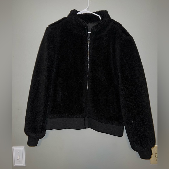 ZYIA | Jackets & Coats | Zyia Black Sherpa Jacket | Poshmark